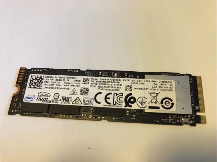 SSD Intel 256GB M.2 2280 PCI-E NVMe, Lenovo 256GB Solid State Drive ...
