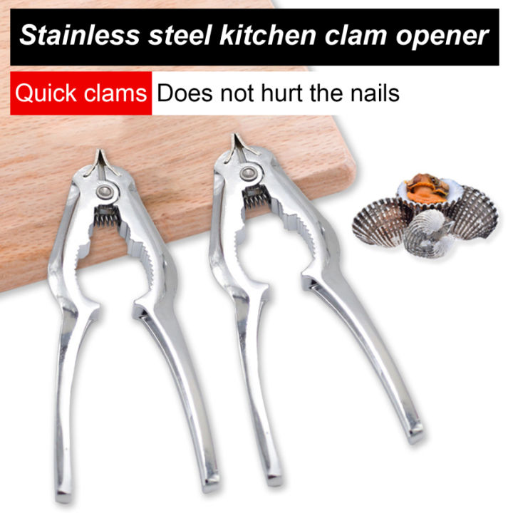 【In Stock】Stainless Steel Nut Clamp Pliers Shell Fish Crab Shell Clamp ...