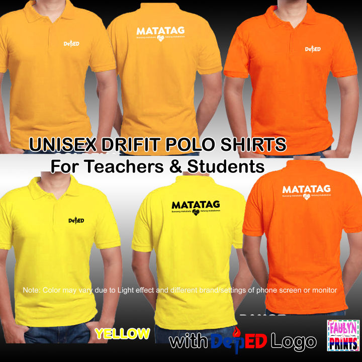 DepED MATATAG Printed on QUALITY DRIFIT COLORED (YELLOW-Gold YELLOW ...