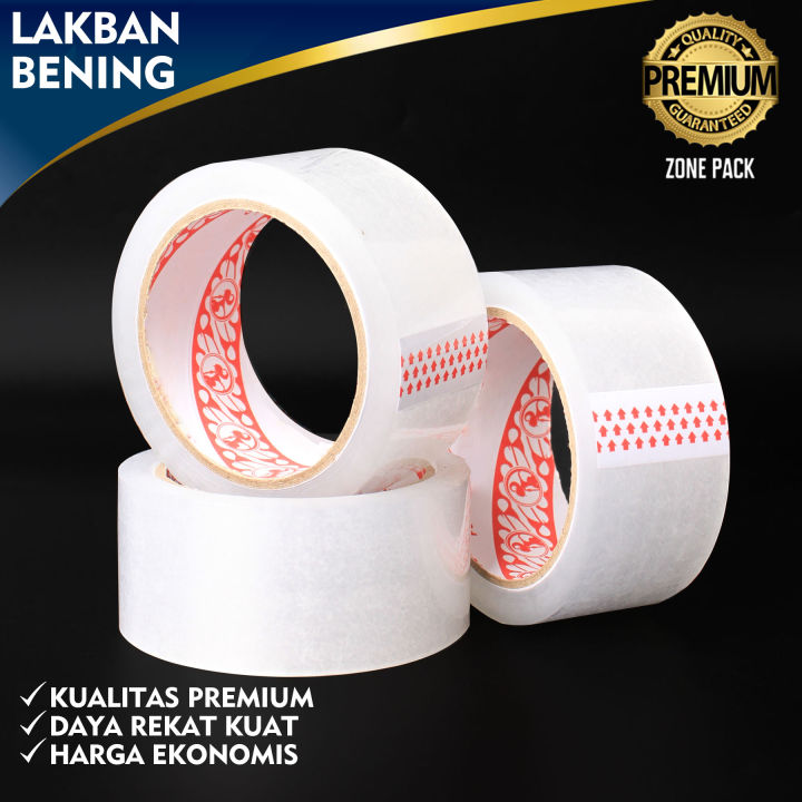 Lakban Bening Tebal | Selotip Bening Besar 100 Yard & 45 Yard | Solasi ...