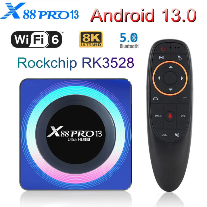 X88 PRO 13สมาร์ททีวี RK3528 Quad Core 4G 64G 32G รองรับ4K 8K 2.4/5G ...