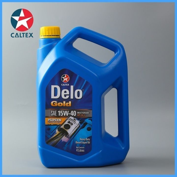 DELO Shell ∇ Delo 1L-4L fully synthetic gasoline engine oil Gold 15w40 ...