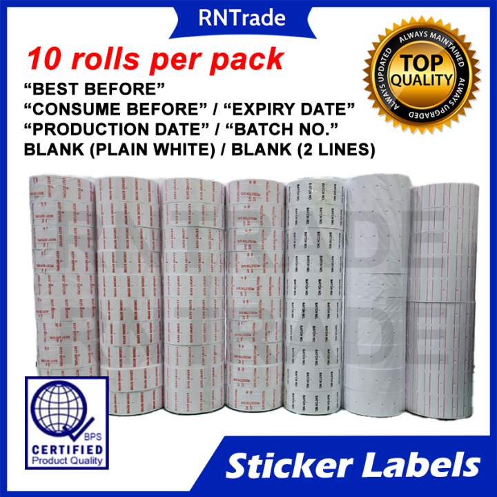 10RL Price Tag Sticker Label - BEST BEFORE / EXPIRY DATE / CONSUME ...