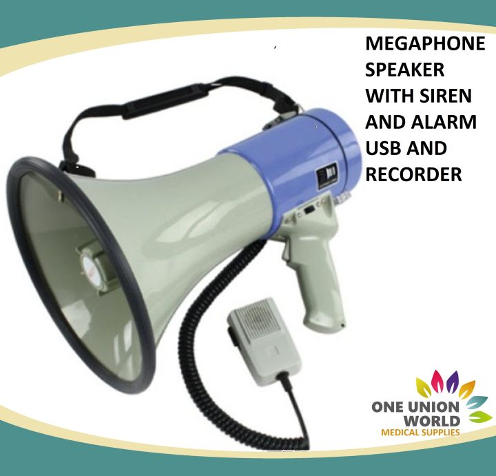 Megaphone Speaker Bullhorn Siren Alarm Microphone Speaker with ...