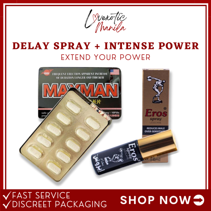 Eros Delay Spray + Maxman White for Men | Lazada PH