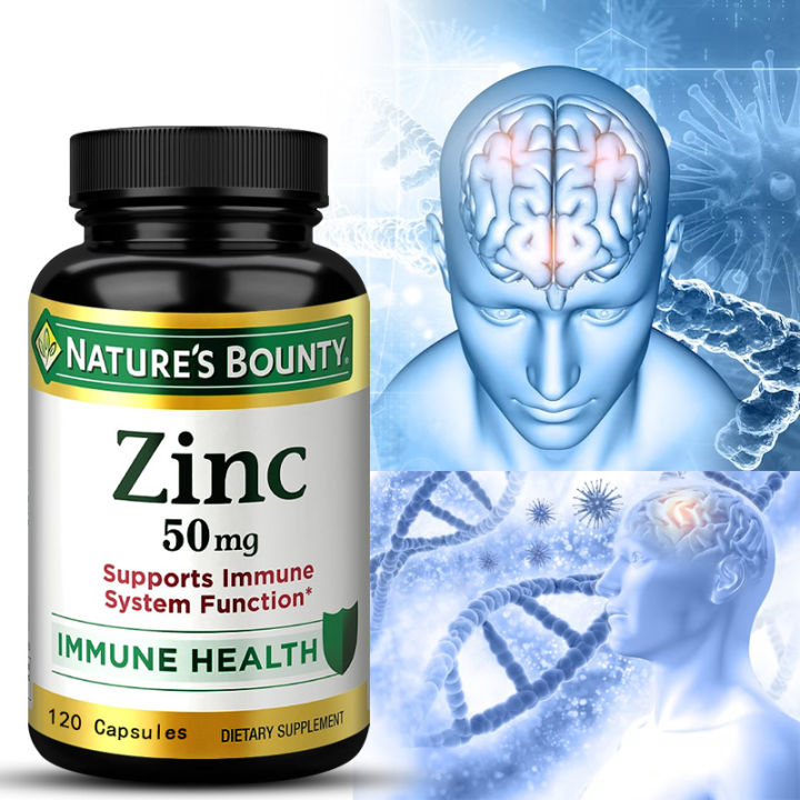Natures Bounty Zinc 50 mg, Supports Immune System Function, Immune ...