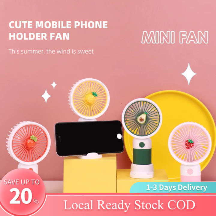 【U-Home Store.PH】Mobile Phone Stand Small Fan Handheld USB Charging ...