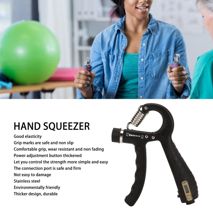 Grip Strength Trainer Hand Grip Strengthener Adjustable 10-100kg Grip ...