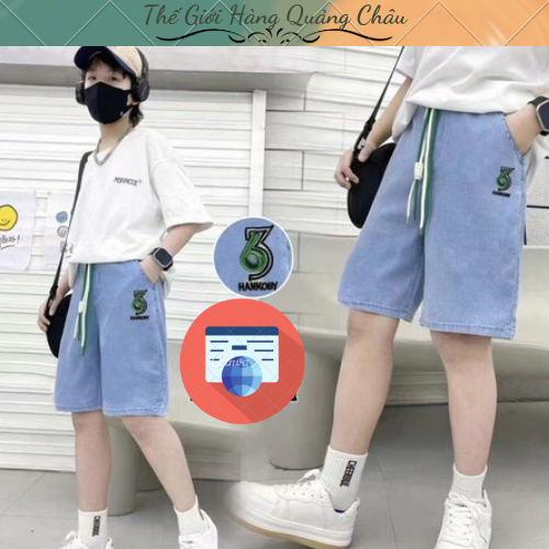 Quần short jean bé trai, quần sooc bé trai vải bò mềm hàng Quảng Châu ...