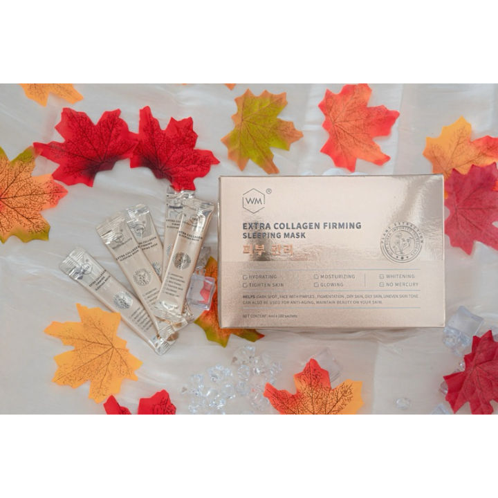 Original IN STOCK WM EXTRA COLLAGEN FIRMING SLEEPING MASK 100 SACHETS ...