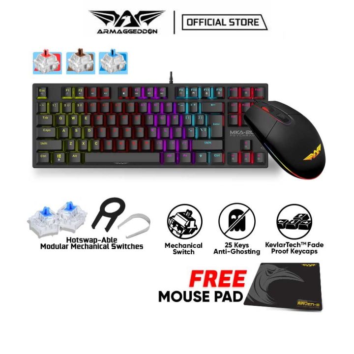 Armaggeddon MKA-2C NEO 87 Keys Mechanical Gaming Keyboard | 12 ...