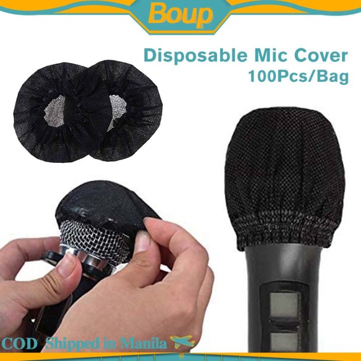 100Pcs Microphone Cover Disposable Non-Woven Mic Covers Mic Hygiene ...