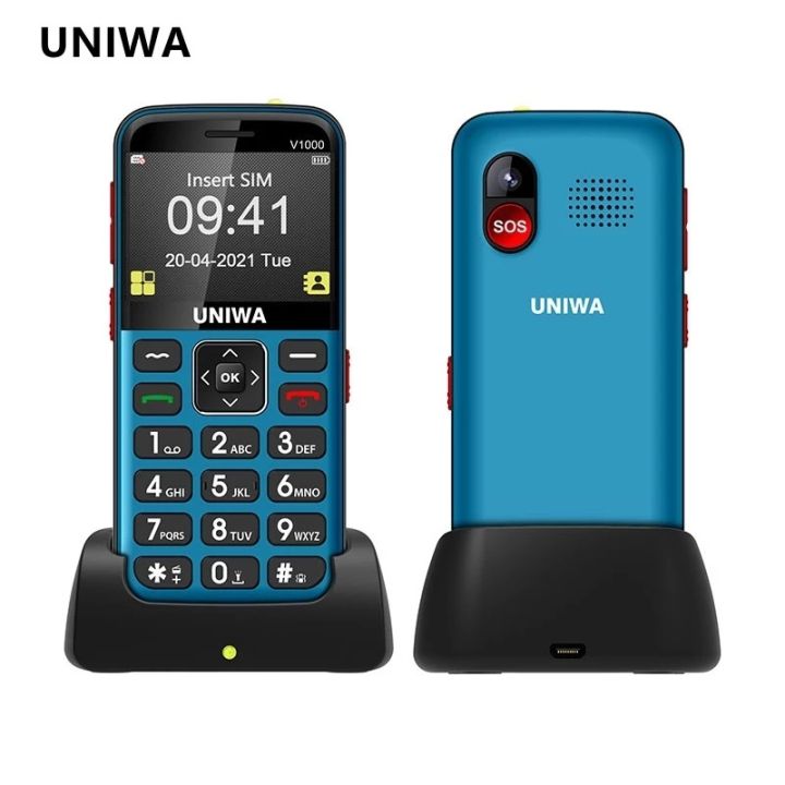 V1000 UNIWA V1000 2.31inch 4G Feature Mobile Phone Big Button Phone FM ...