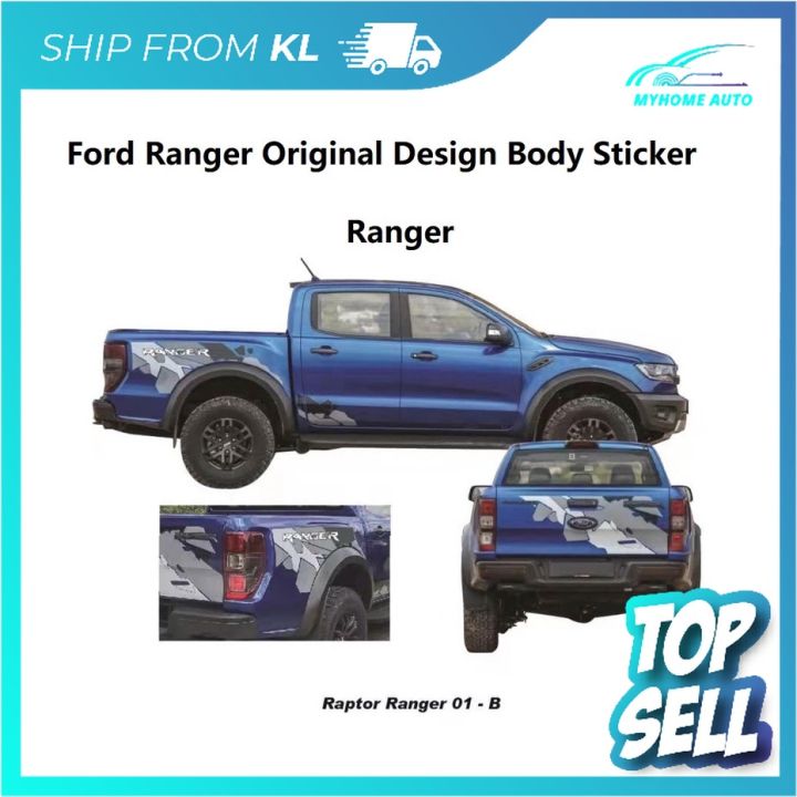 Ford Ranger Side Body Sticker Raptor / Ranger Original Design - 8 ...