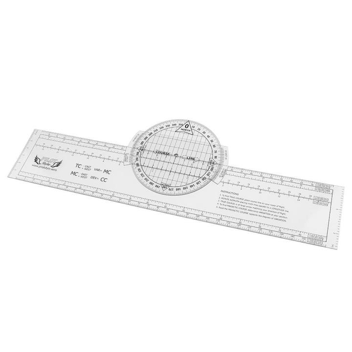 LazaraSuper 13.2 x 2.4 Plastic Rotating Chart Plotter for Pilot Flight ...