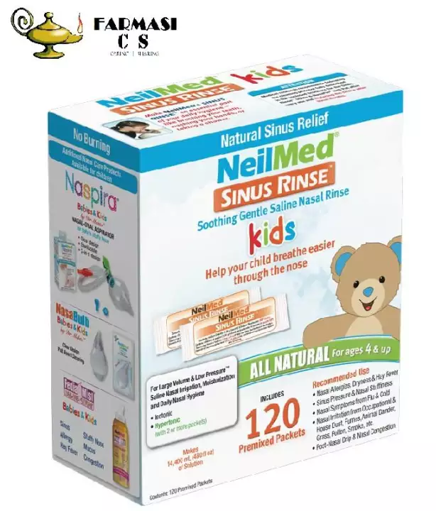 NeilMed Sinus Rinse Kids 120 Premixed Sachets EXP:01/2028 [ Nasal nose ...