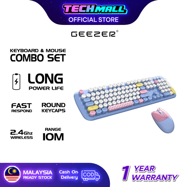 Geezer Zero 2 4ghz Wireless Keyboard And Mouse Combo Set Lazada