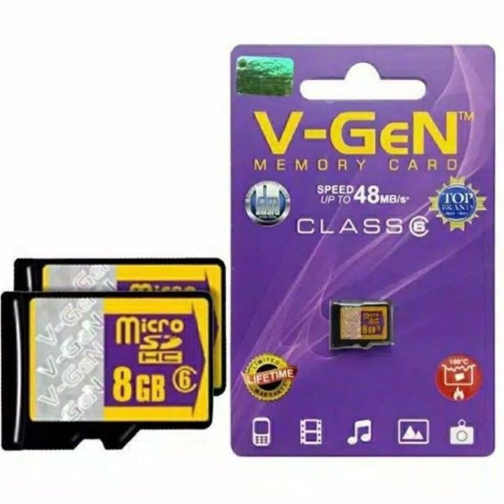 MMC V-GEN 8GB ORIGINAL MEMORY MICRO SD V-GEN MEMORY CARD - GARANSI ...