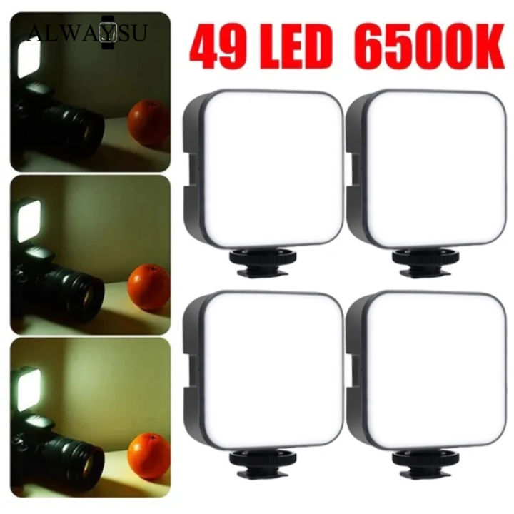 3 Light Mode LED Video Light Camera Light 6500K 800LM 3W Mini Vlog Fill ...