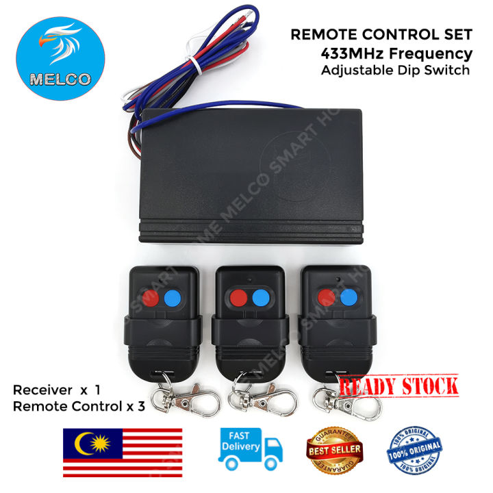Remote Control Autogate 2CH 433Mhz (DIP Switch) Transmitter x 3 and ...