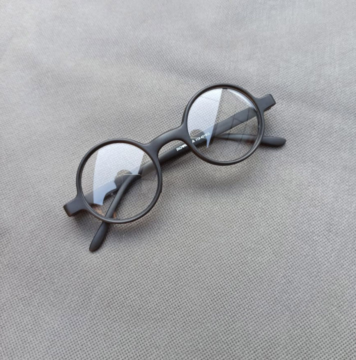 Kacamata Bulat Model Boboho Pria Wanita Gaya Klasik Frame Simpel KM30 ...