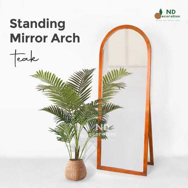 Arch Standing Mirror Cermin Berdiri Kayu Jati Belanda Aesthetic Estetik ...