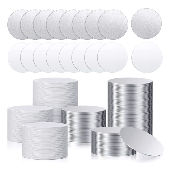 Sublimation Blank Aluminum Stickers Set Round Blank Bezel Pendant Tray ...