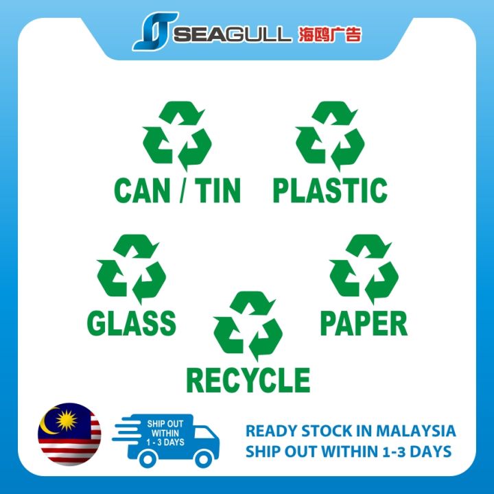 Recycle Sticker / Paper / Aluminium / Glass / Pelekat Kitar Semula ...