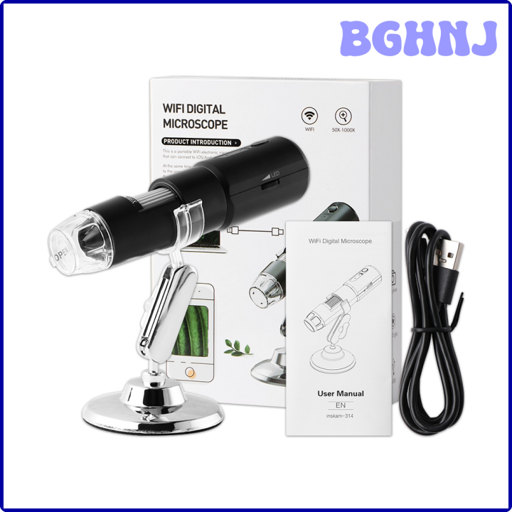 NJMKH Digital 1000X Wifi Electronic Microscope Magnifying Glass Skin ...