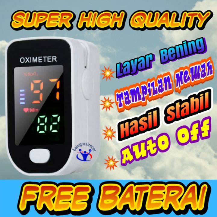 Oksimeter Fingertip Pulse Spo2 / Alat Ukur Saturasi Oksigen dan Jantung ...