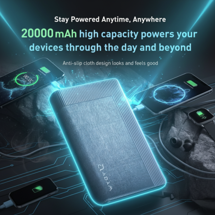 ADAM elements GRAVITY Pro Power Bank 20000mAh 100W ชาร์จเร็ว PD พอร์ต ...