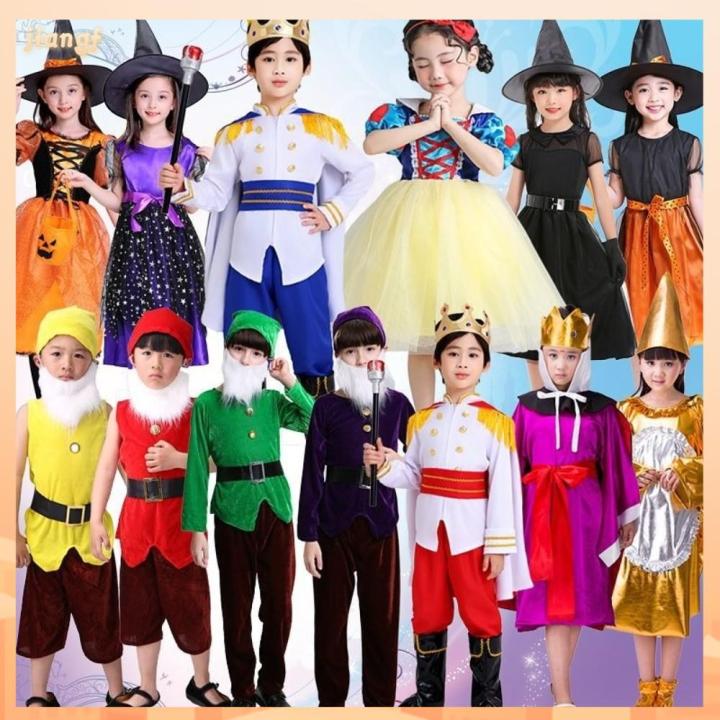 JIANGF Fairy Tale Seven Dwarfs Costume Role Play Dress Up Christmas Elf ...
