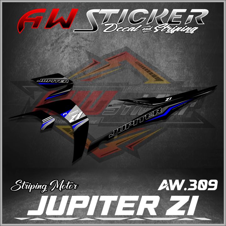 Striping Jupiter Z1 Sticker Jupiter Z1 Variasi Racing Striping Simple ...