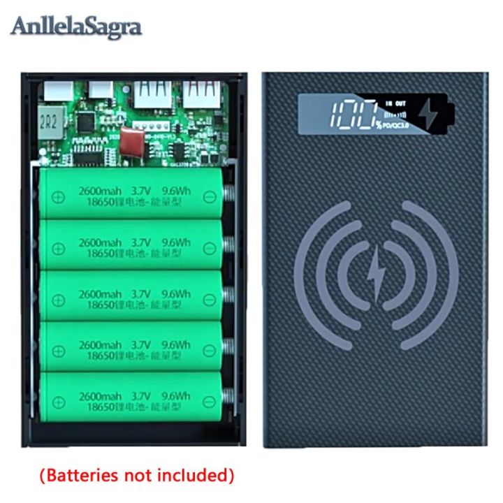 18650 Battery Holder Detachable Power Bank Case 12V PD QC3.0 USB C ...