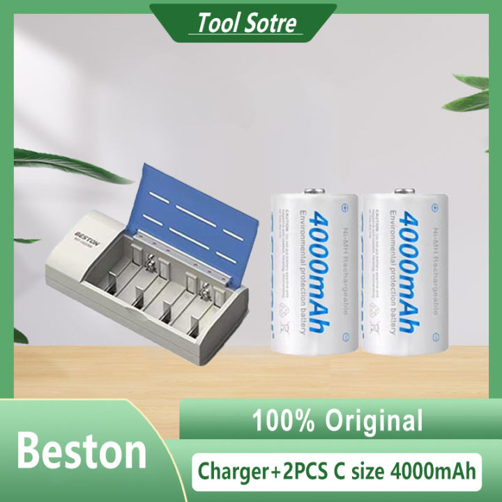 Beston C Size 4000mAh Ni-MH rechargeable battery + Beston multi ...