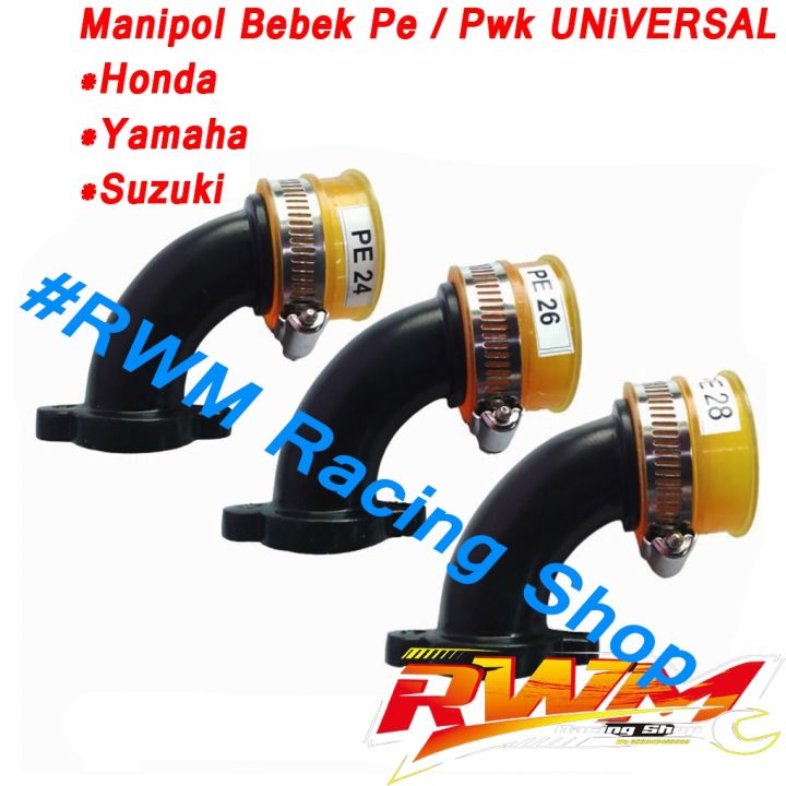 Manipol manifold intake karburator motor bebek PE 30 PE 28 PE 26 PE 24 Honda Yamaha Suzuki ...