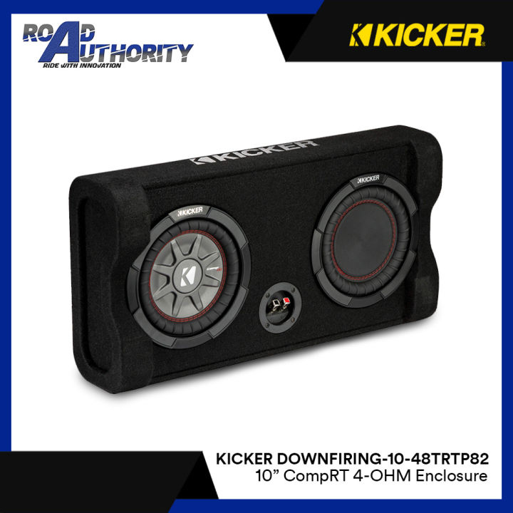 Kicker 48TRTP82 Sealed Downward-Firing Enclosure with CompRT® 8" Shallow-Mount Subwoofer and ...