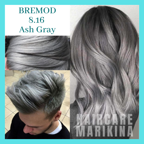 Bremod 8.16 Ash Gray / Hair Color With Oxidizer / Color with Bleach ...