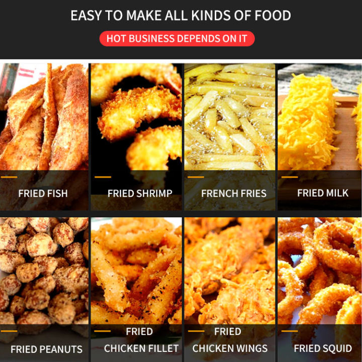 20L Commercial Electric Deep Fryer Double Cylinder Deep-fried Chicken ...