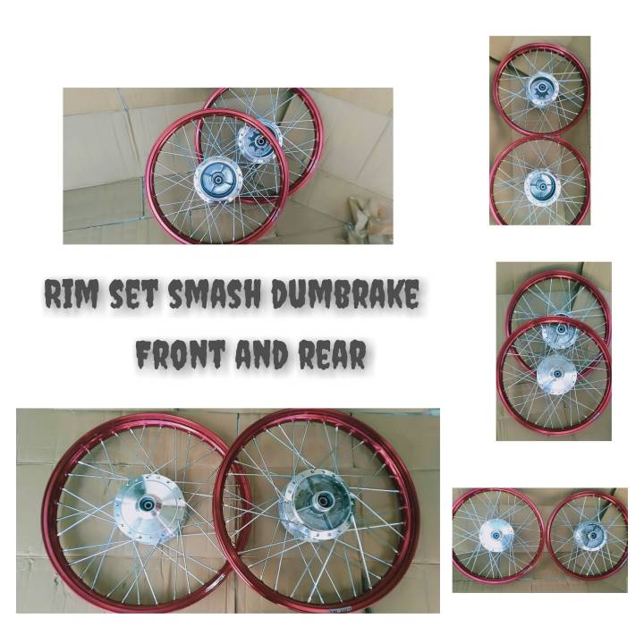 RIM SET SMASH DRUUM BRAKE FRONT AND REAR | Lazada PH