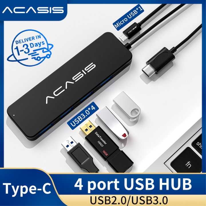 ACASIS USB2.0/3.0 Hub 4 port, TYPE-C interface, 4 * USB-A, Interface ...