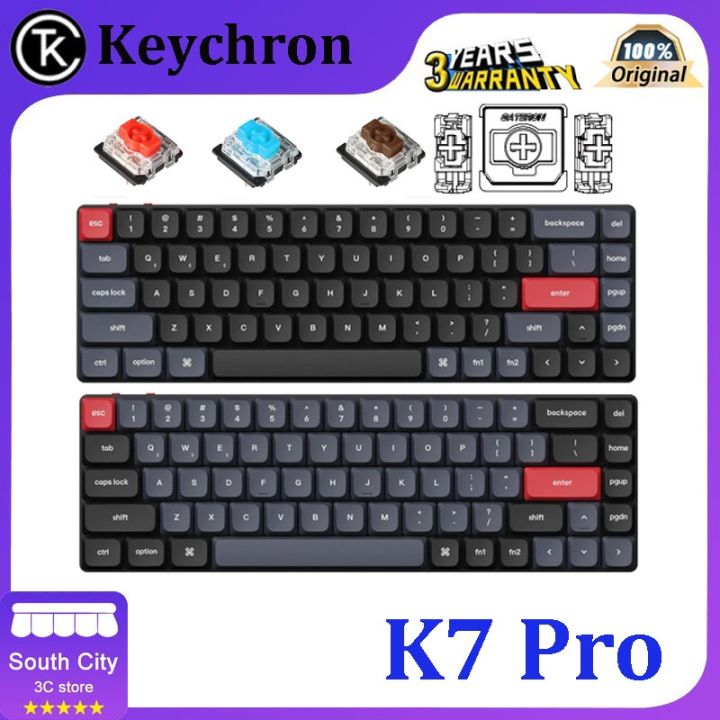 Keychron K7 Pro Bluetooth Mechanical Keyboard Low Switch Ultra-thin 68 ...