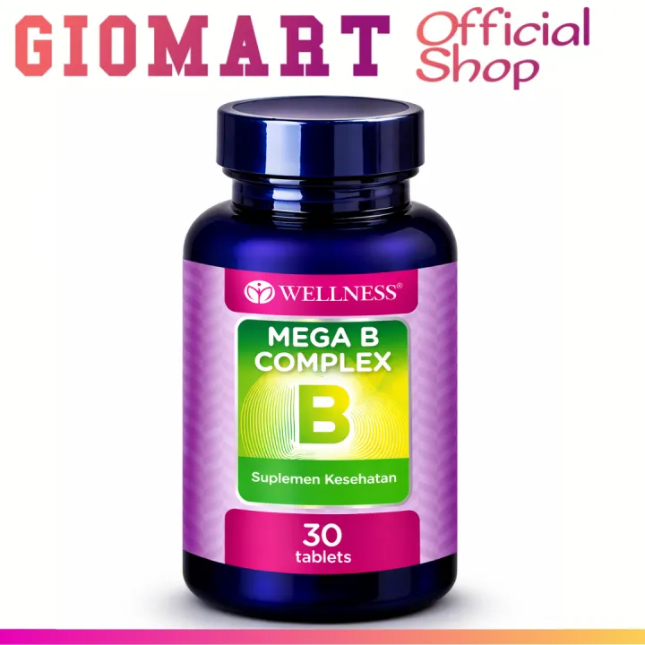 WELLNESS Mega B Complex 30 Tablet – Vitamin B Kompleks Lengkap untuk ...