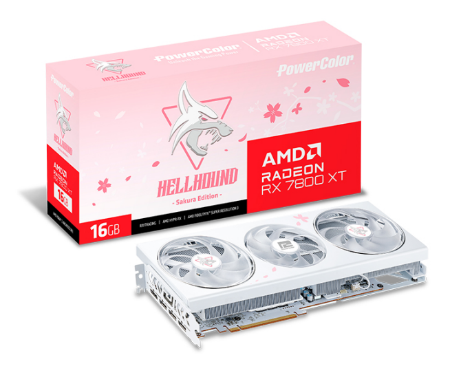 # PowerColor Hellhound Sakura AMD Radeon RX 7800 XT 16GB GDDR6 # | Lazada