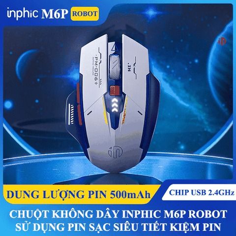 Chuột không dây INPHIC M6P ROBOT kết nối bằng chip USB 2.4GHz thiết kế ...
