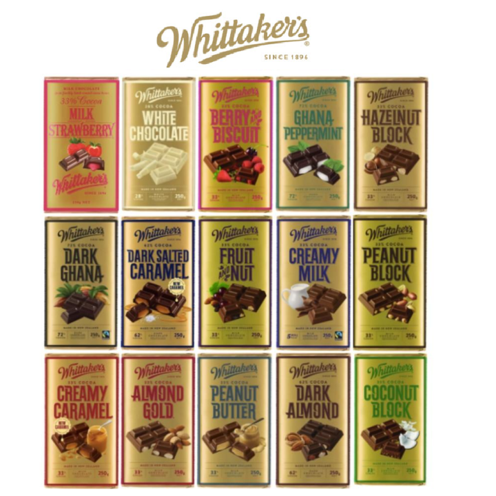 Whittaker's Chocolate Bar 250g -Made In New Zealand | Lazada
