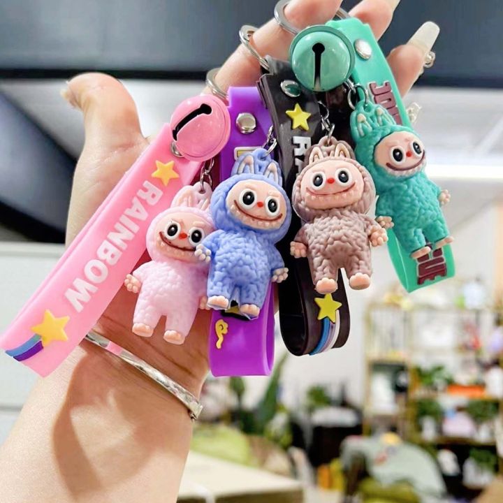 The Labubu Monster Vinyl Face Keychain Heart Mystery Desktop Toys ...