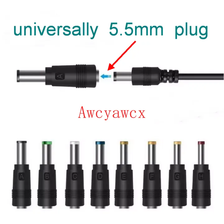 1lot 8pcs Universal 5.5mm 2.1mm DC AC Power Adapter Tips Connector For ...