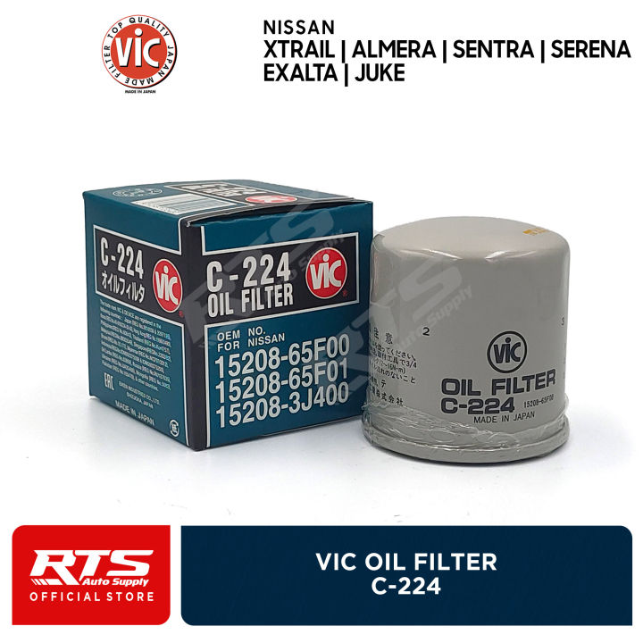 Vic Oil Filter C224 Nissan Xtrail / Almera / Sentra / Juke / Serana / Exalta C/ Cefiro C-224 1pc ...