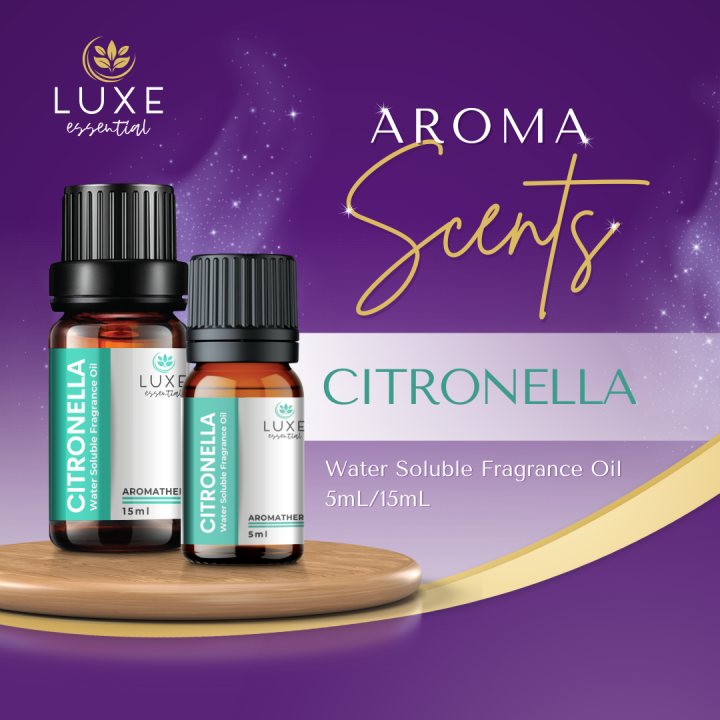 Citronella Fragrance Oil by Luxe Essential – Water Soluble Scent for ...